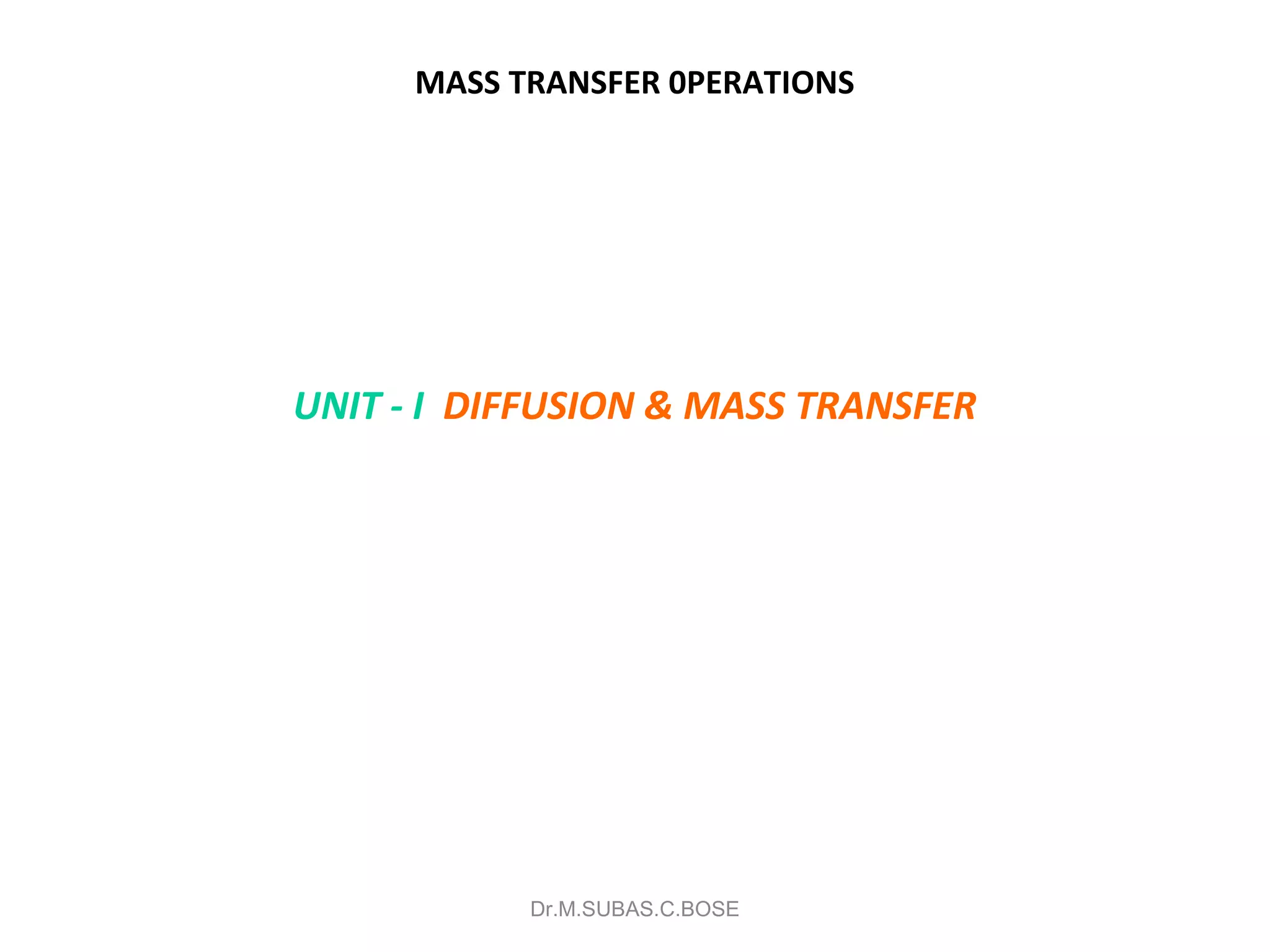 Mass transfer operations | PPT