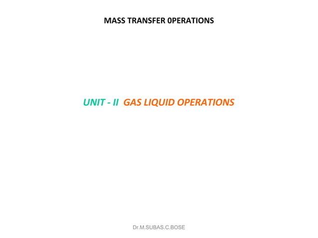 Mass transfer operations | PPT