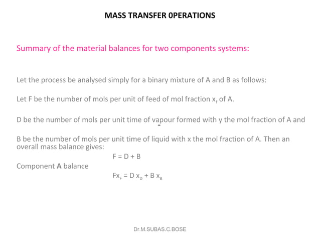 Mass transfer operations | PPT