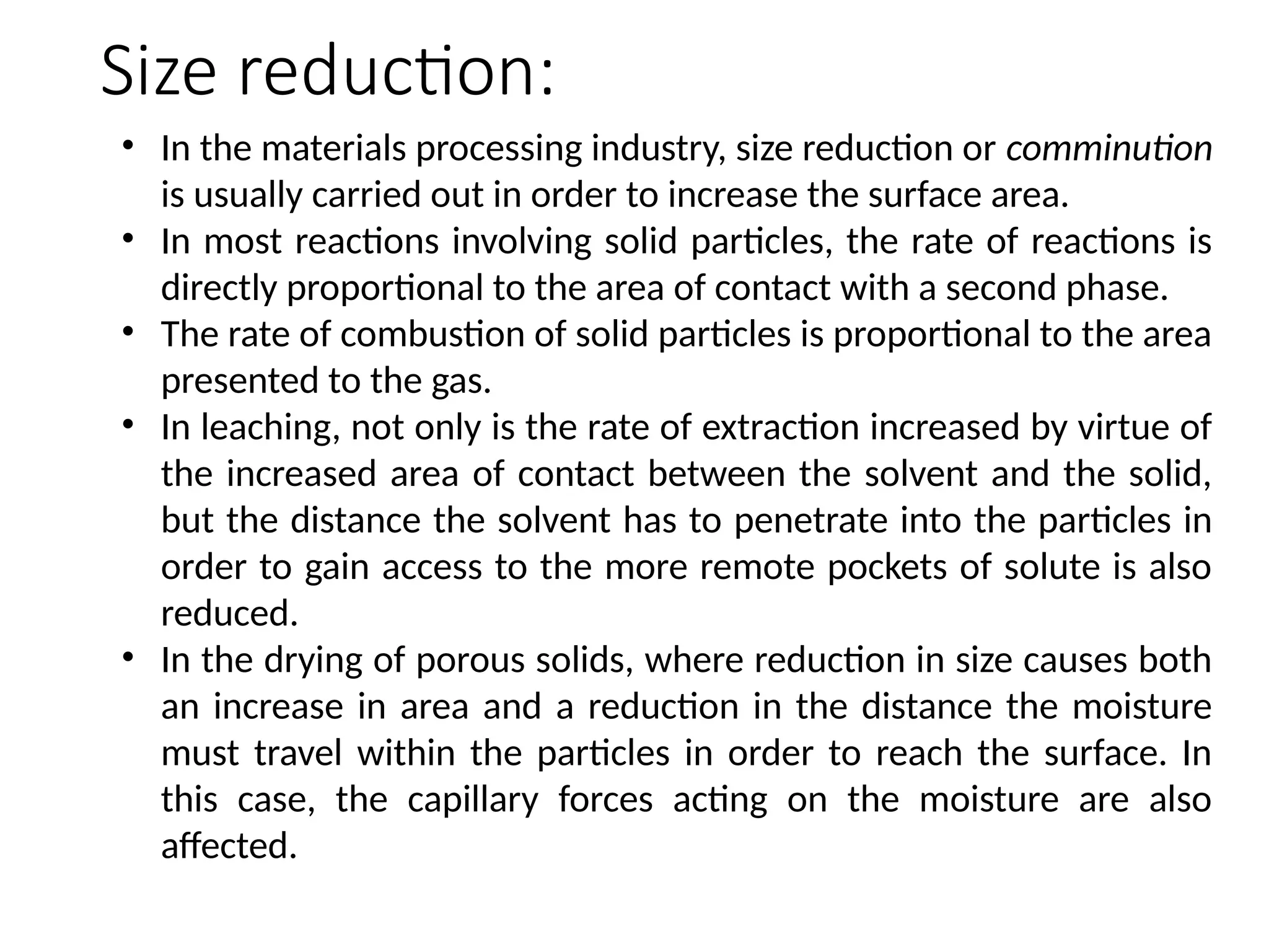 Mass transfer operations_size reduction.pptx | Chemistry | Science
