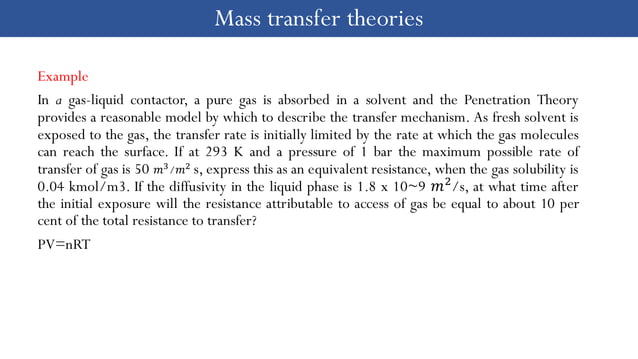 Mass transfer theories.pdf . | PPT