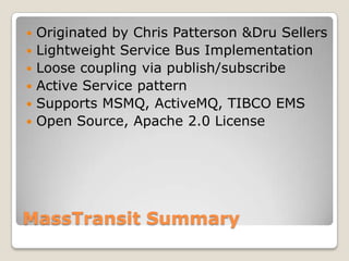 Mass Transit | PPTX | Computing | Technology & Computing