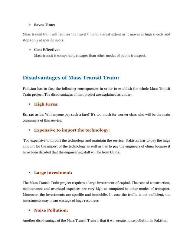 Mass Transit System Docx