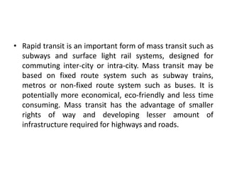 Mass transit system | PPTX