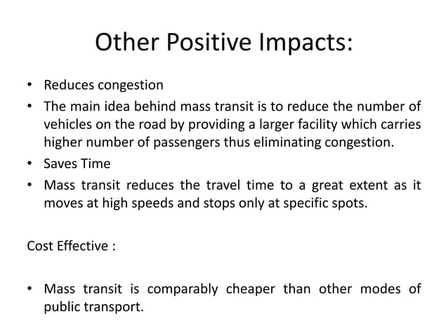 Mass transit system | PPTX