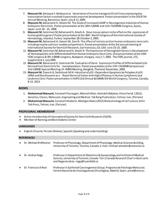 Massumi's cv | DOCX | Biological Sciences | Science