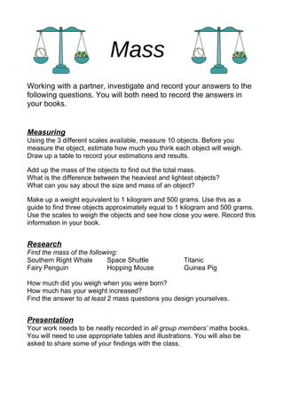 Mass Unit Plan | DOC