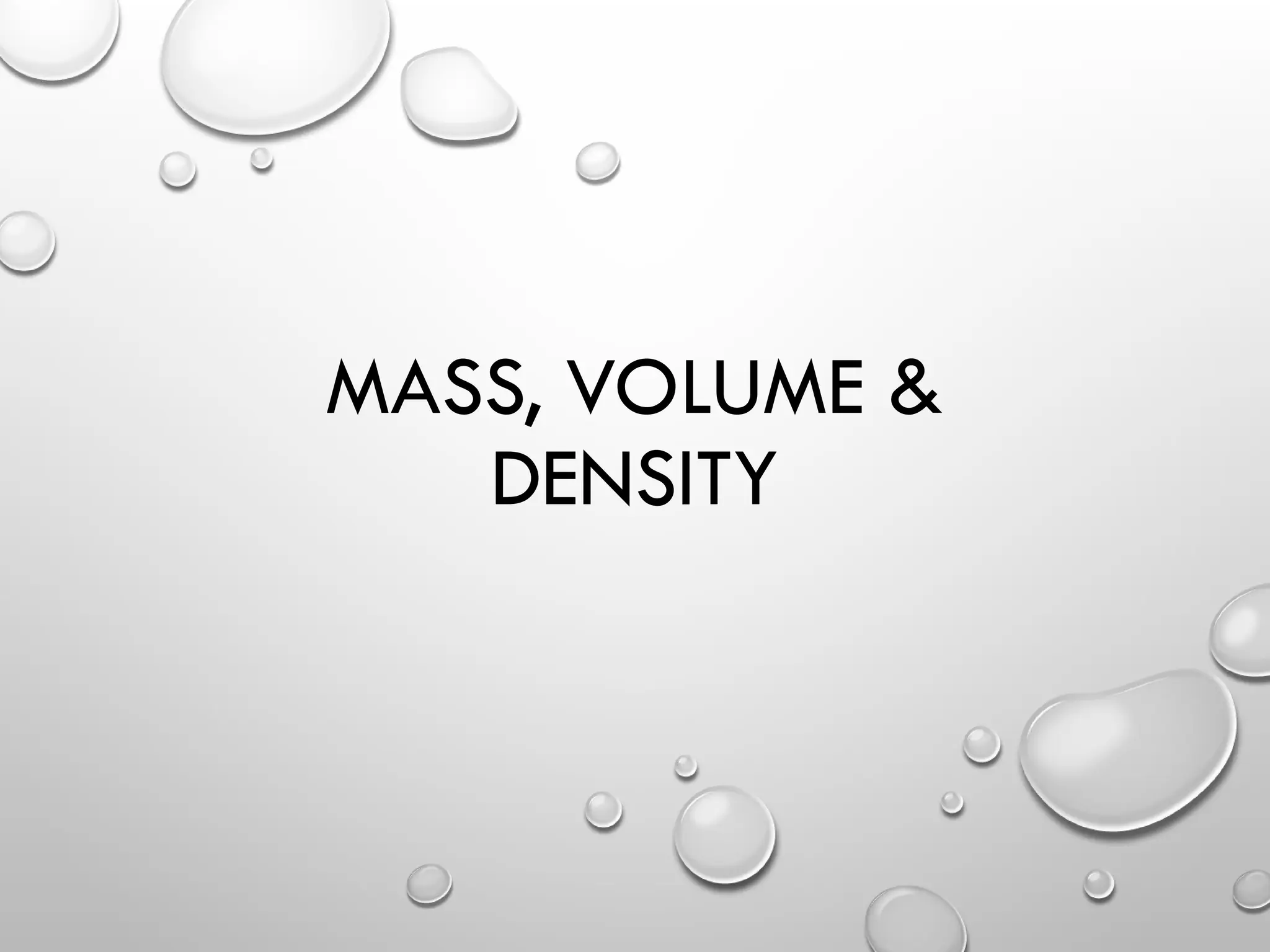 Mass Volume and Density .ppt science lower secondary | PPT