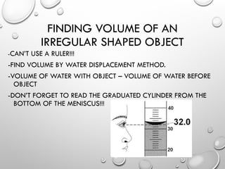 Mass Volume and Density .ppt science lower secondary | PPT