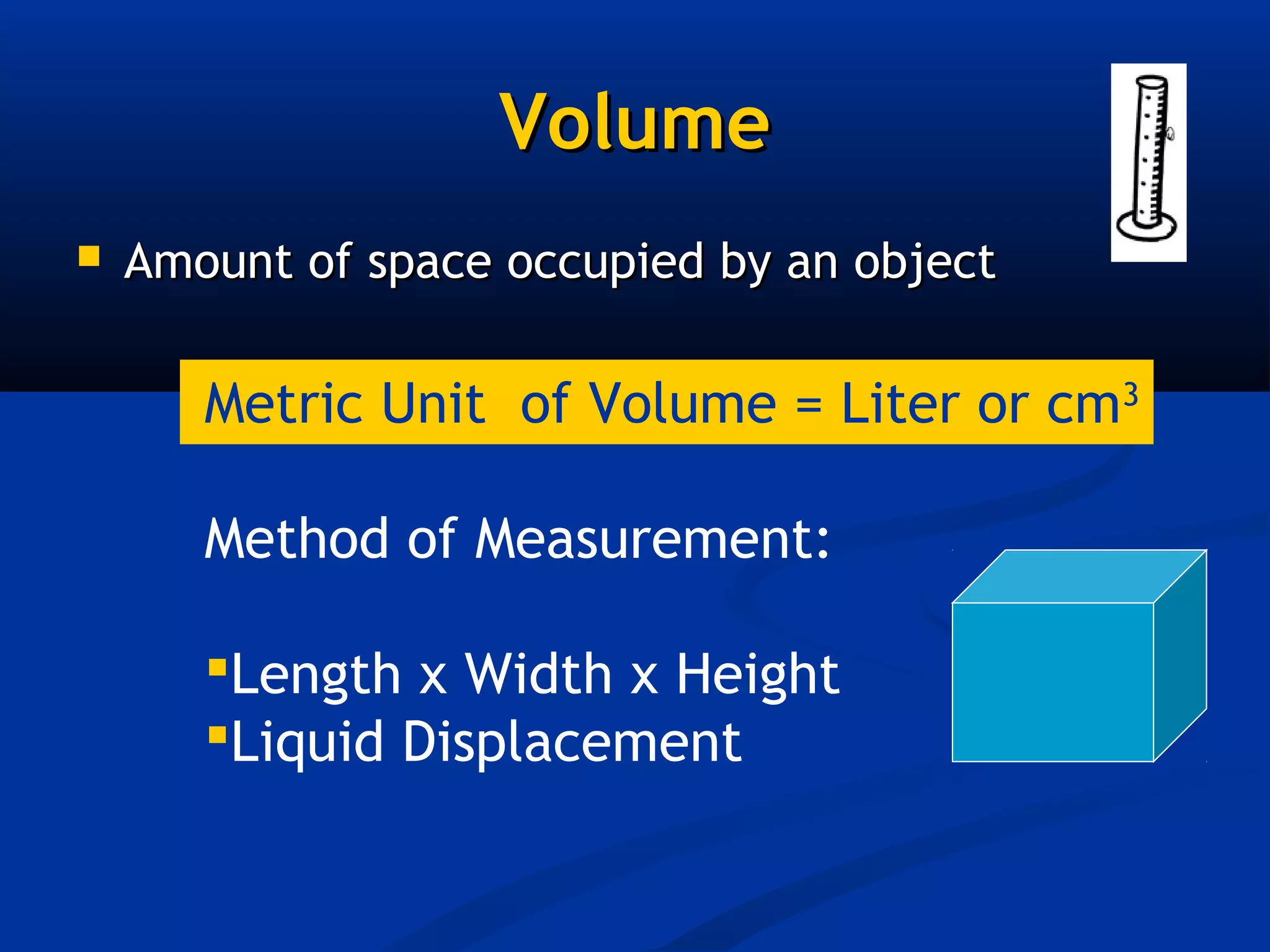 Mass Volume Density | PPT | Physics | Science