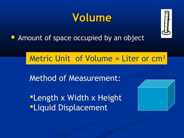Mass Volume Density | PPT | Physics | Science