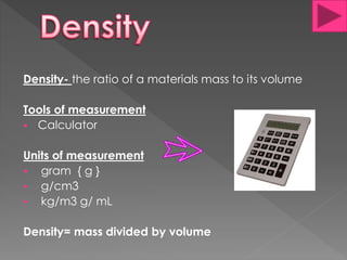Mass,volume,density studyguide | PPTX | Physics | Science
