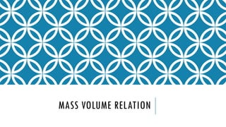 Mass volume relation.pptx of drug in powder | PPTX