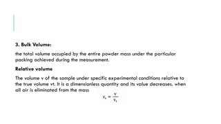 Mass volume relation.pptx of drug in powder | PPTX