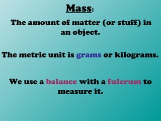 Mass vs. weight | PPT