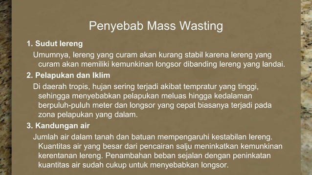 Mass wasting | PPT