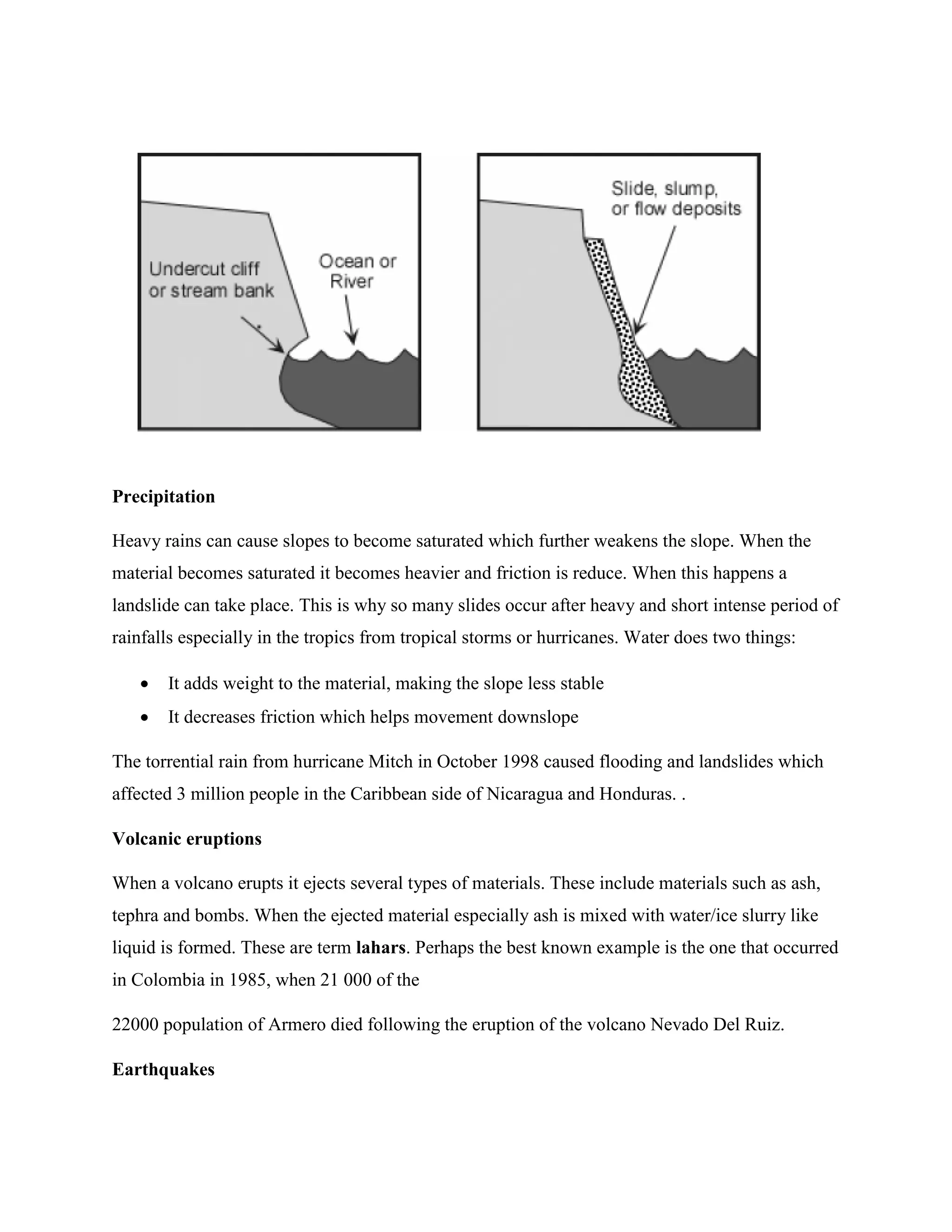 Mass wasting-CSEC GEOGRAPHY | PDF