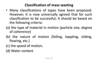 Mass wasting | PPT | Free Download