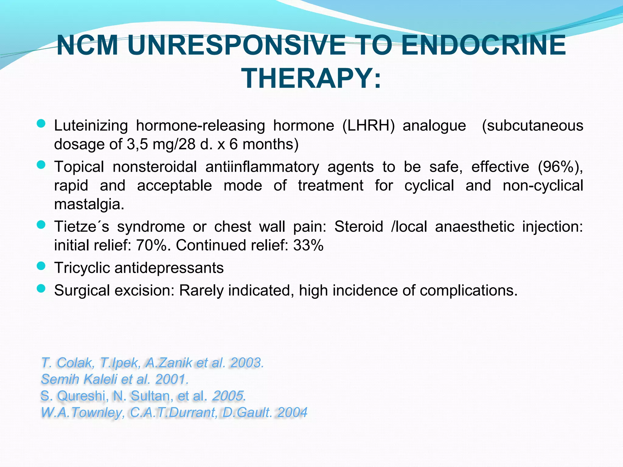 Mastalgia, breast pain. Dra Moreno (www.oncocir.com) | PPT