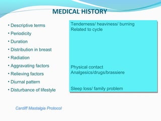 Mastalgia, breast pain. Dra Moreno (www.oncocir.com) | PPT