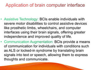 a presenatation on brain about how human intearct with computer | PPT