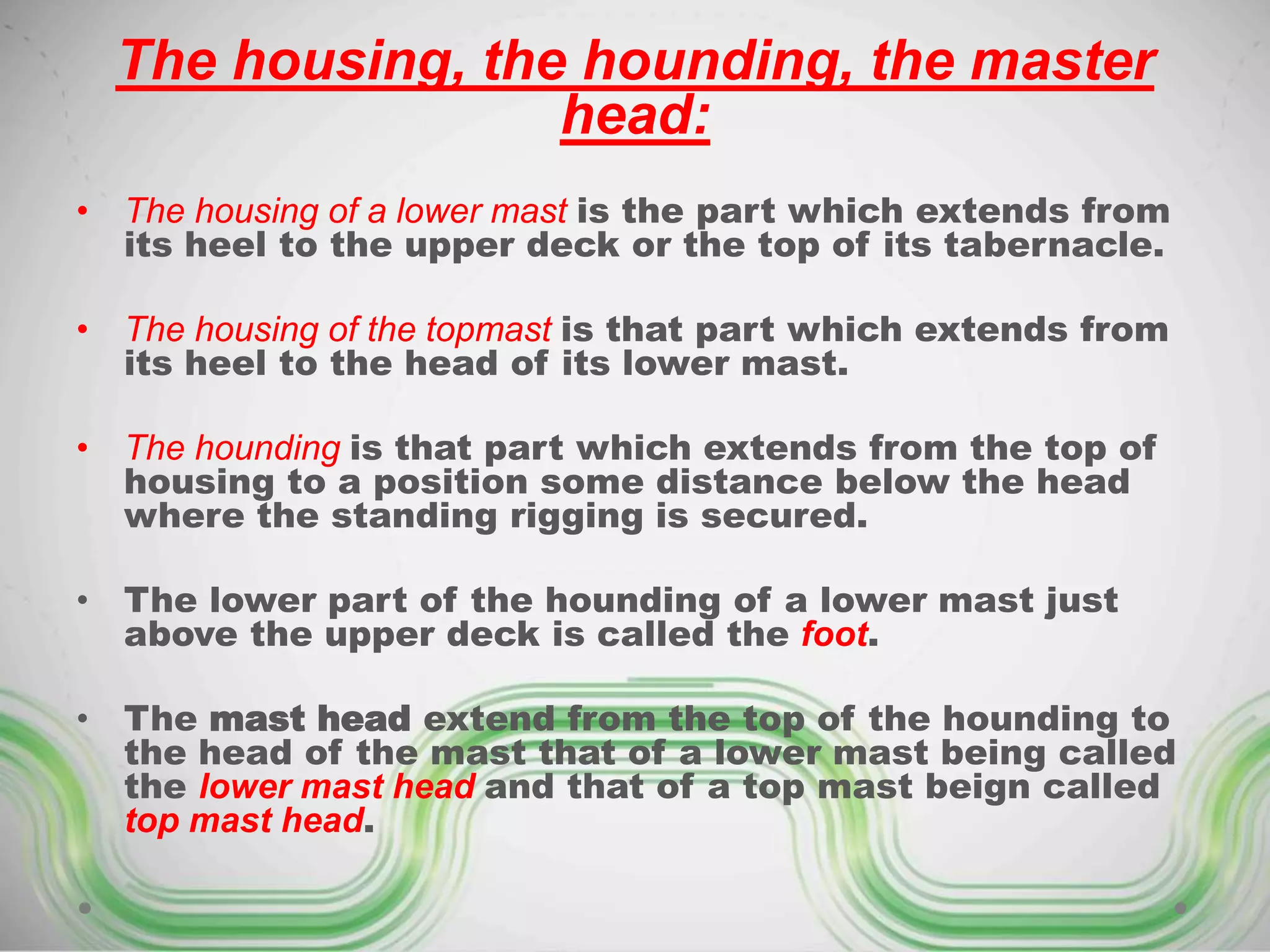 Mast and rigging | PPTX
