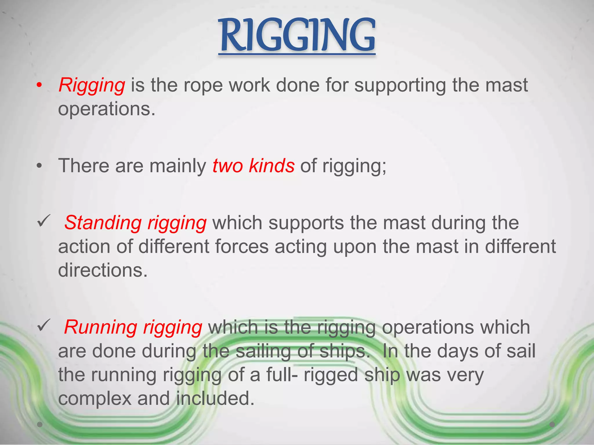 Mast and rigging | PPTX