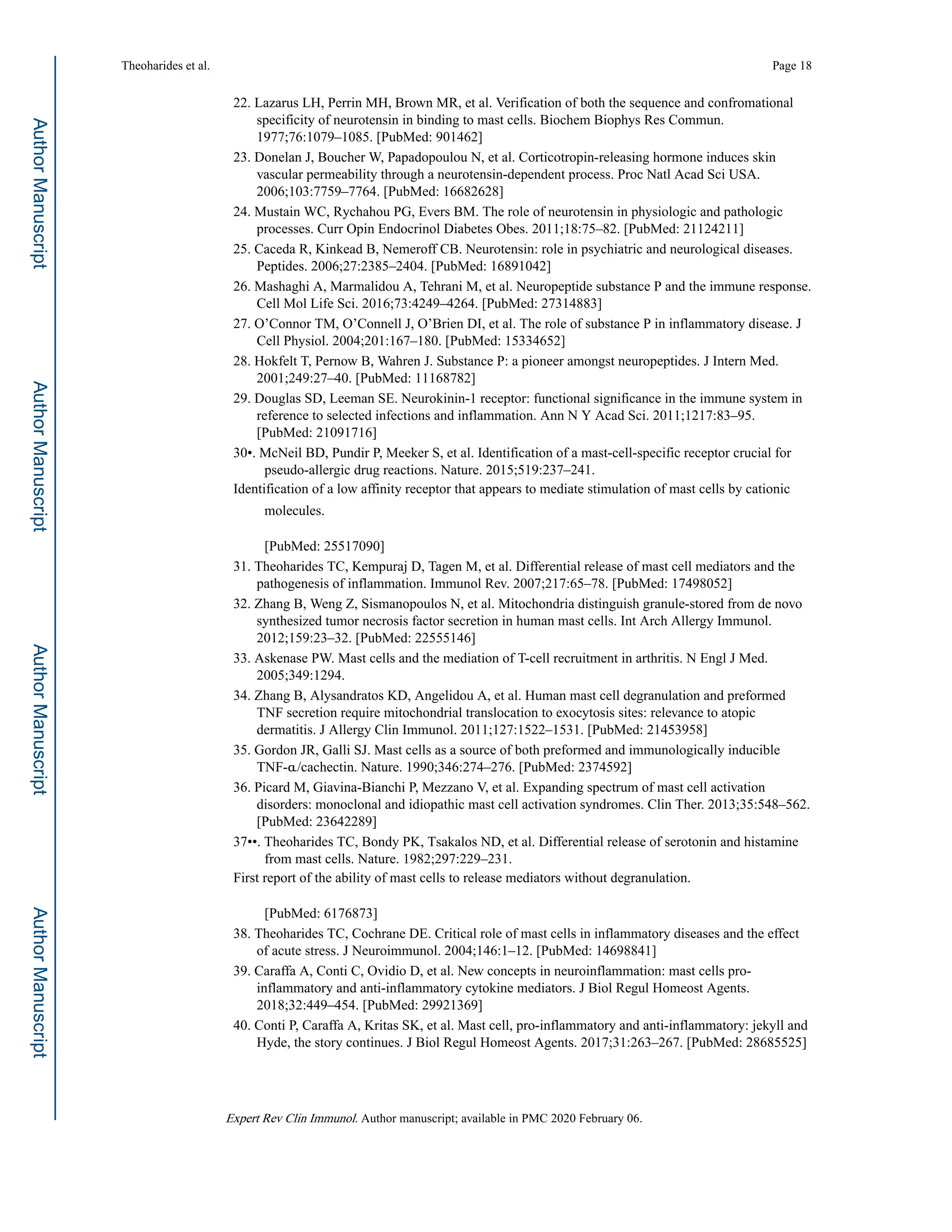 Mast cell activation diagnosis and criteria 2019 | PDF