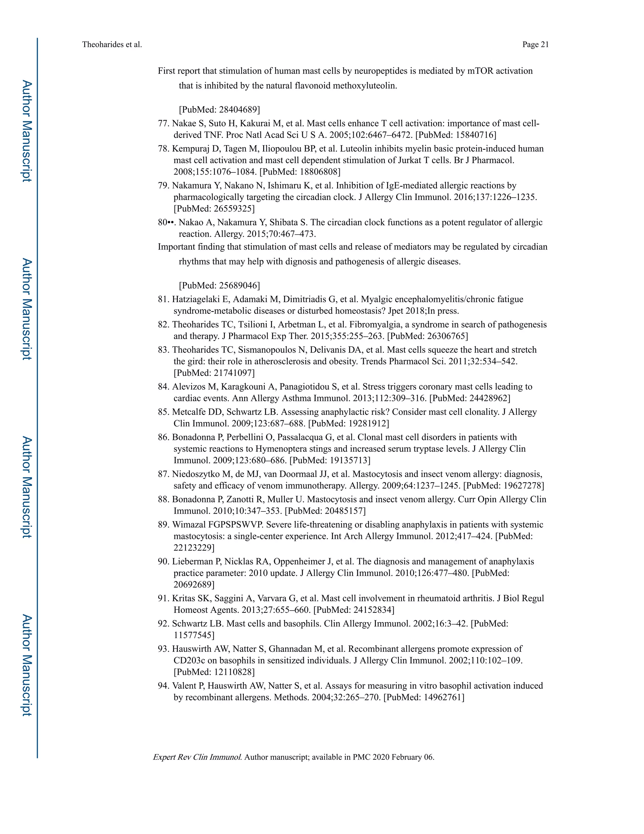 Mast cell activation diagnosis and criteria 2019 | PDF