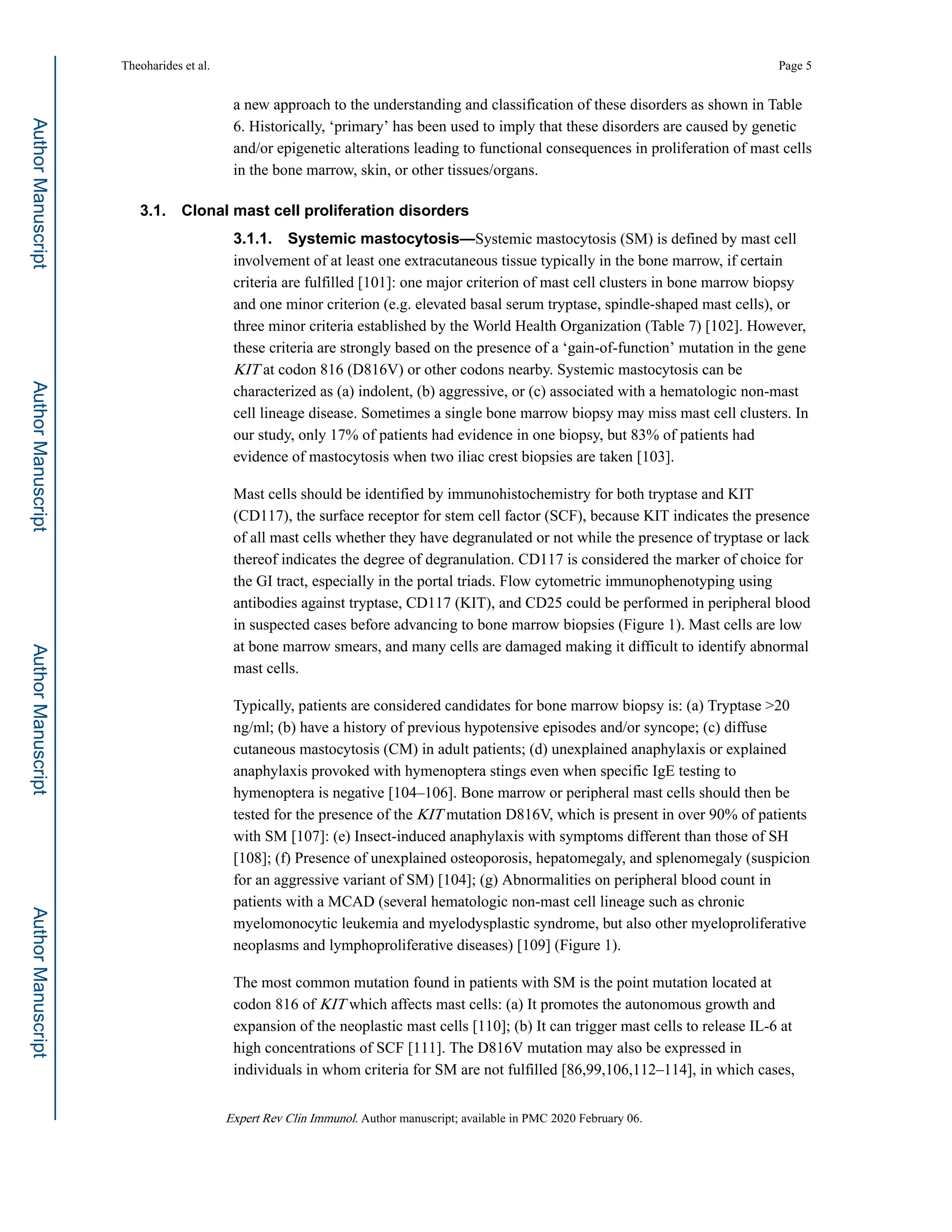 Mast cell activation diagnosis and criteria 2019 | PDF
