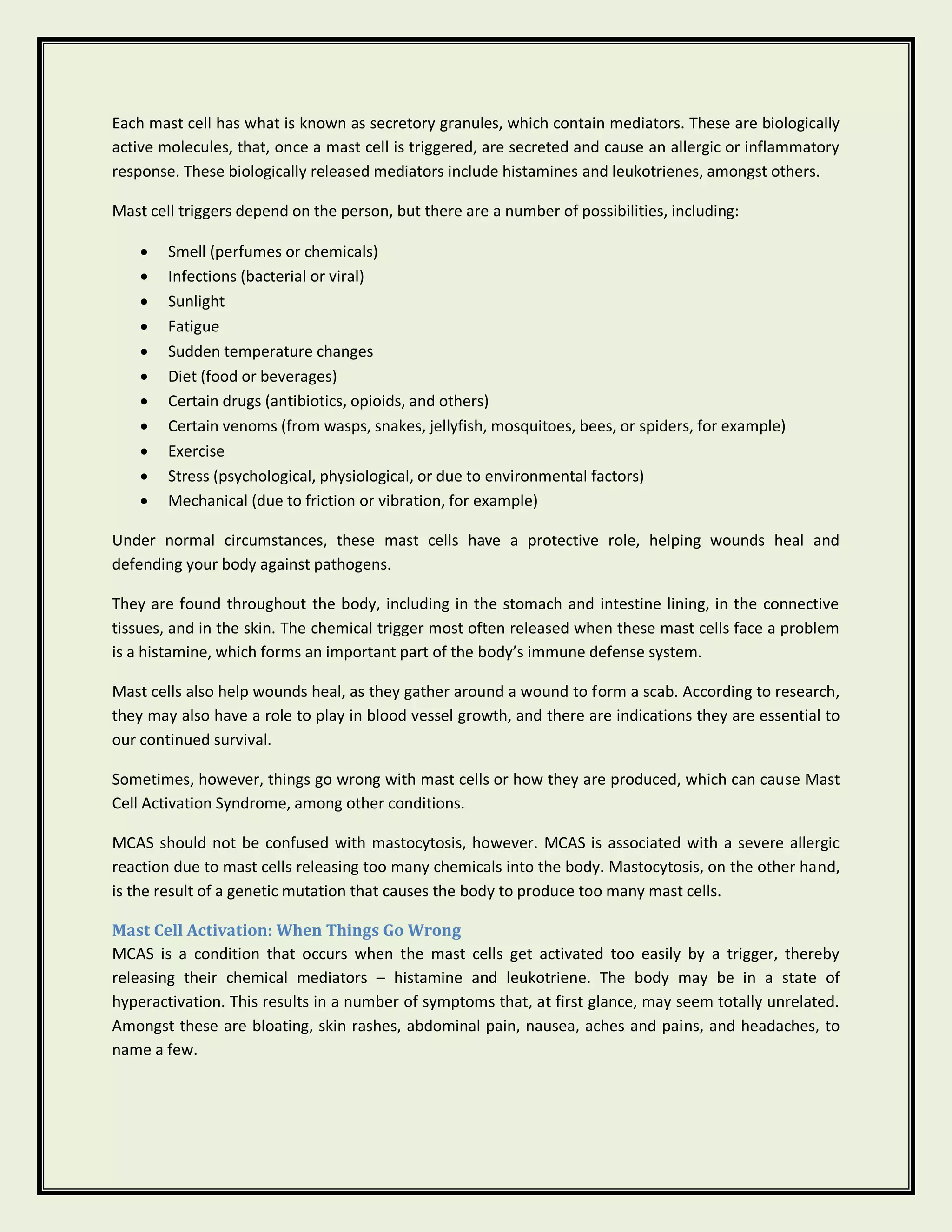 Mast cell activation syndrome | PDF