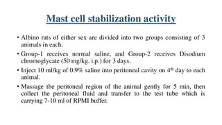 Mast cell assay.pptx.................... | PPT