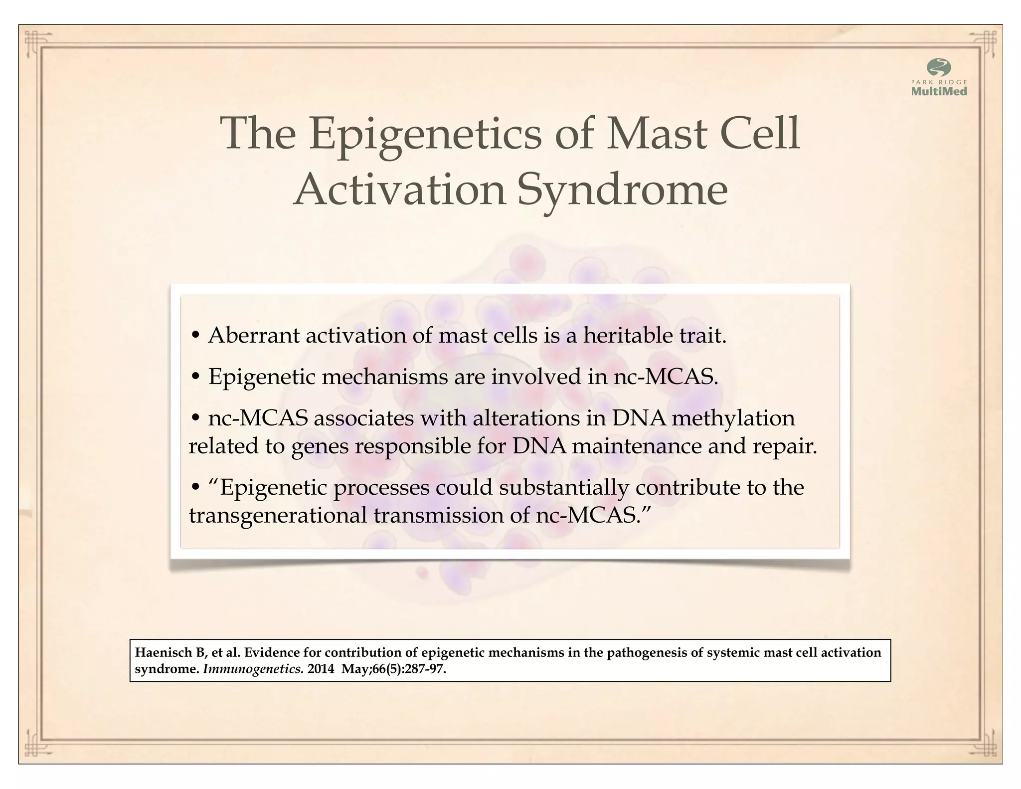 Mast cell disorders | PDF