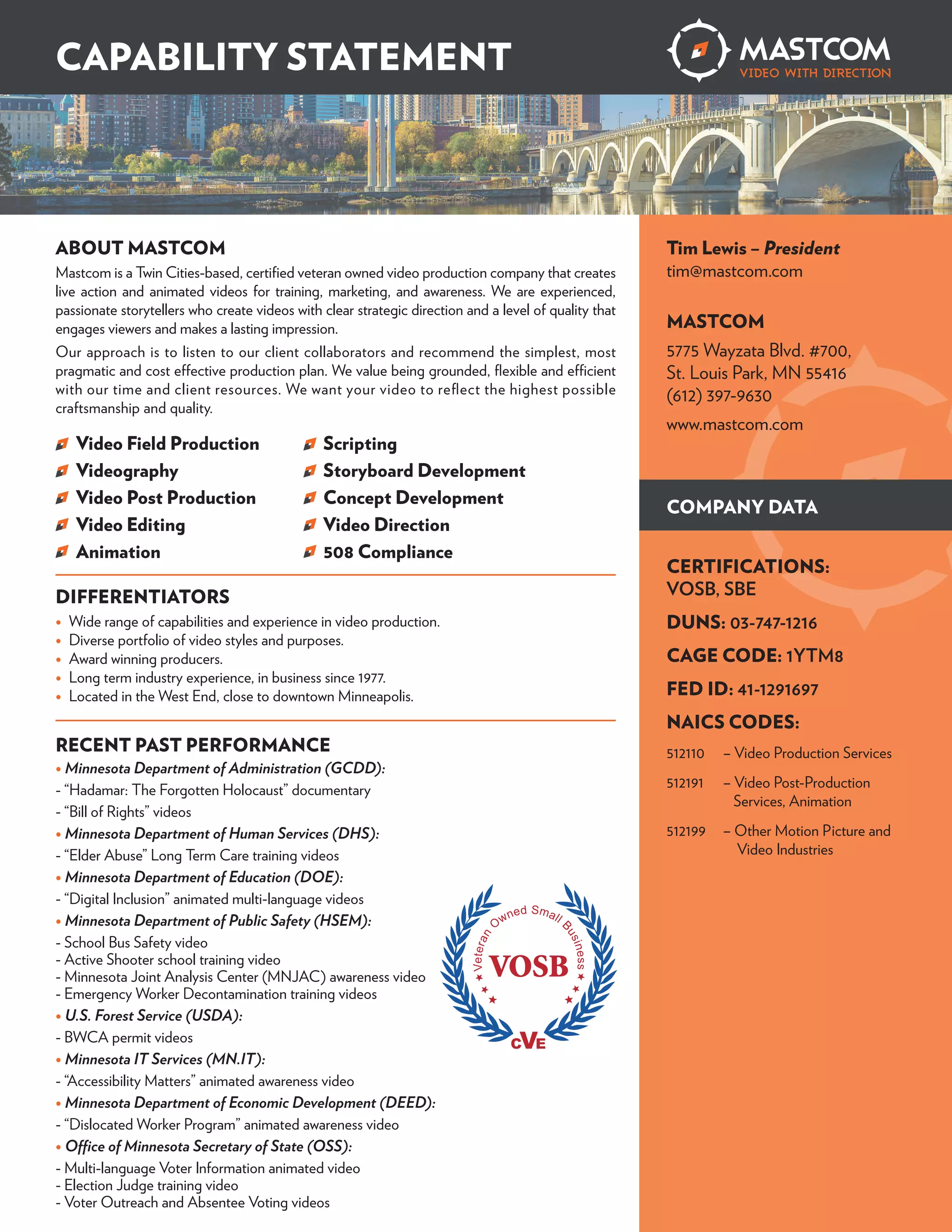 Mastcom Capabilities Statement 2022 | PDF