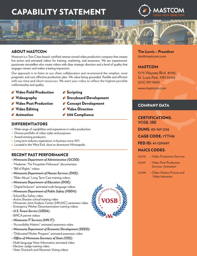 Mastcom Capabilities Statement 2022 | PDF