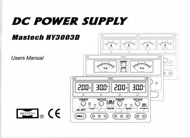 Mastech hy3003 d-power-supply-users-manual | PDF