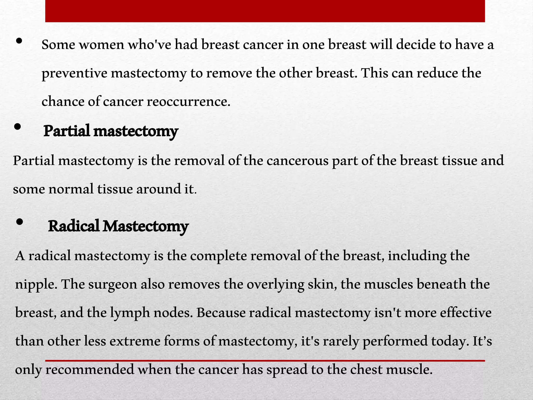 Mastectomy | PPTX