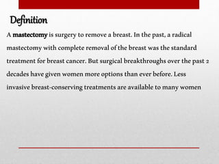 Mastectomy | PPT