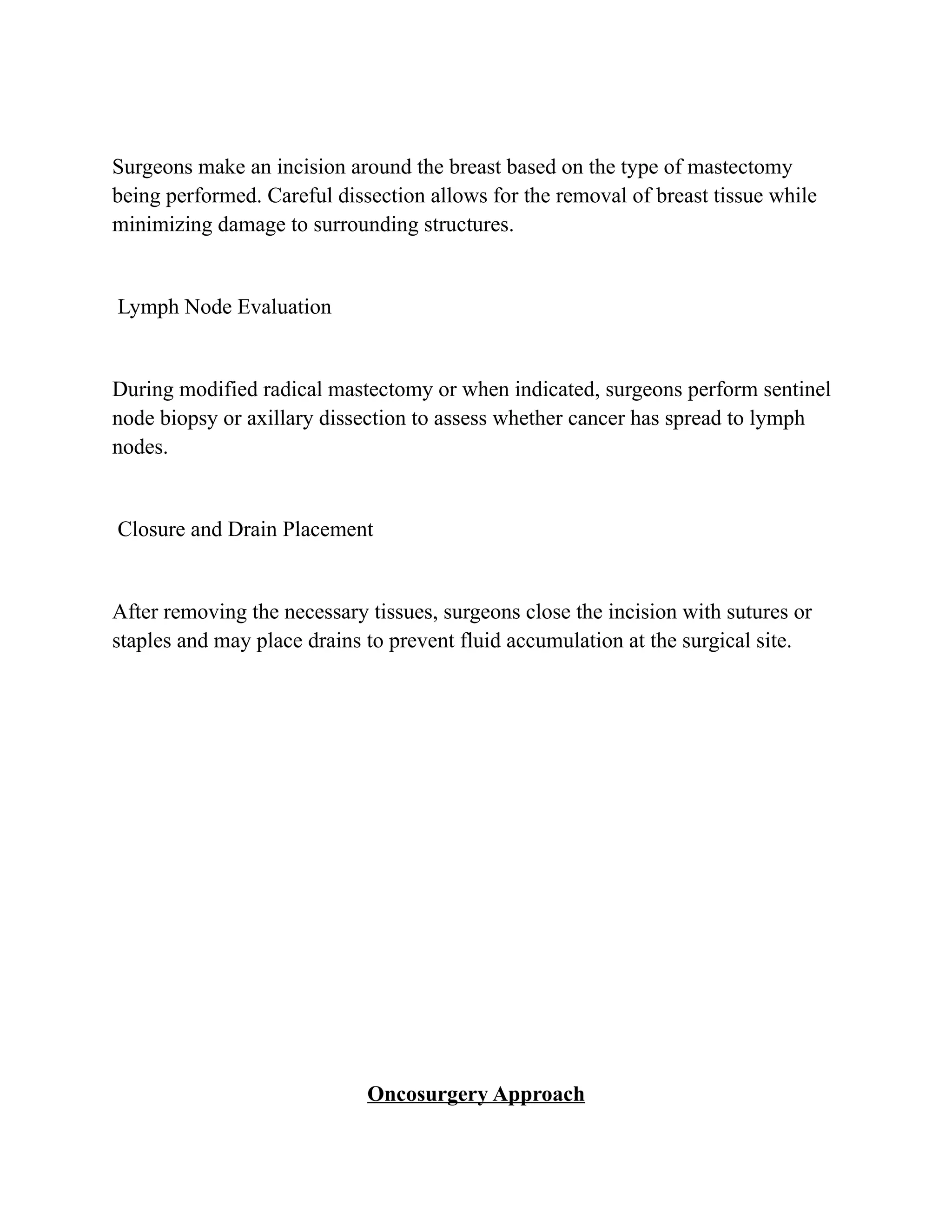 mastectomy and oncosurgery- definition, types ..... | DOCX