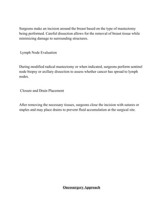 mastectomy and oncosurgery- definition, types ..... | DOCX