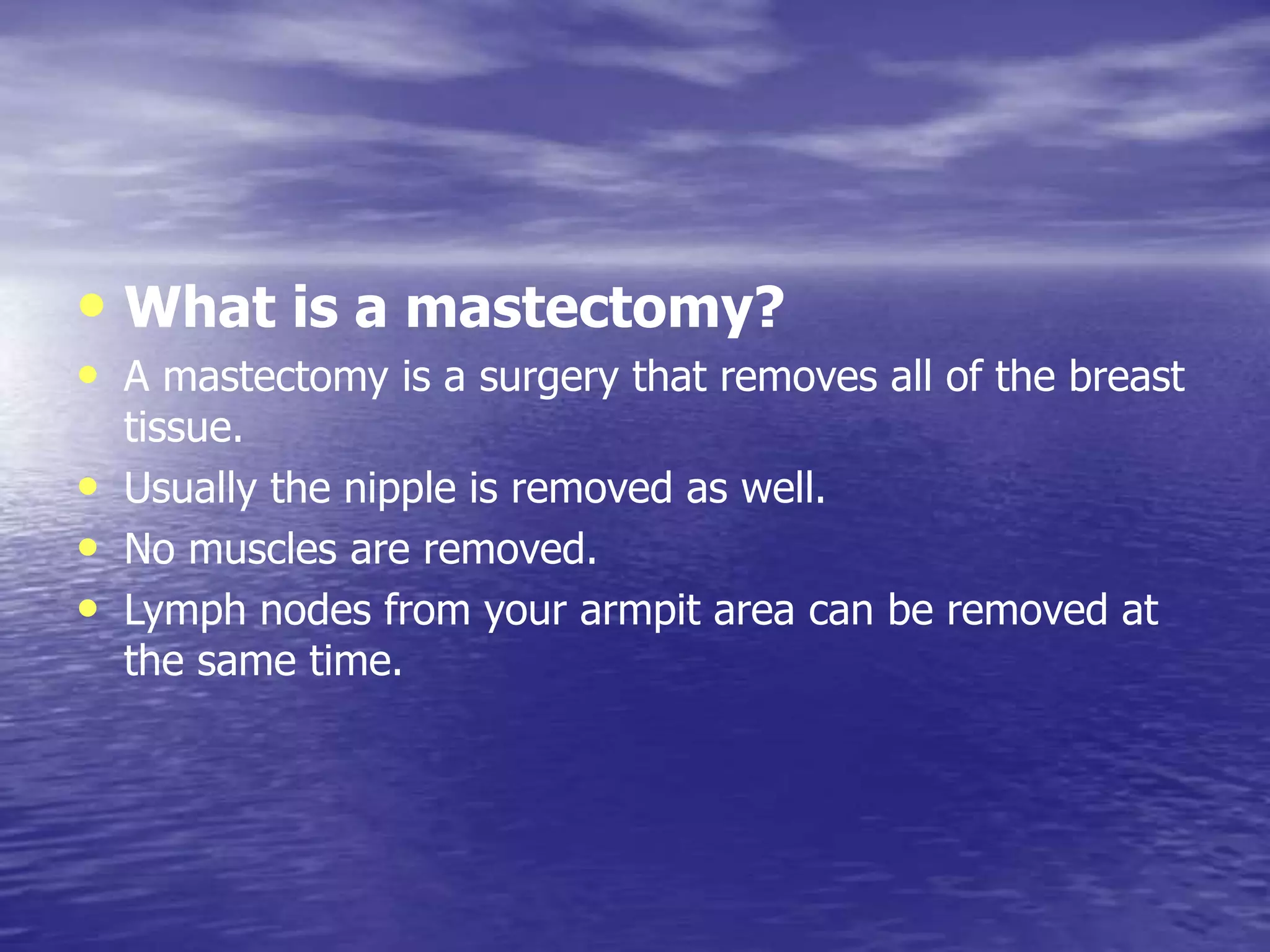 Mastectomy ex | PPT