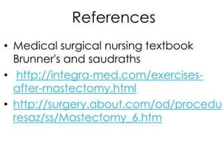 Mastectomy ,post operative management .. | PPTX