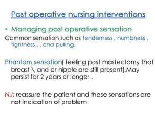 Mastectomy ,post operative management .. | PPTX