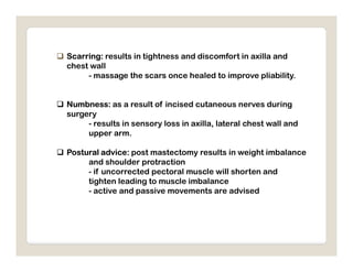 Mastectomy and its physiotherapy managment | PDF