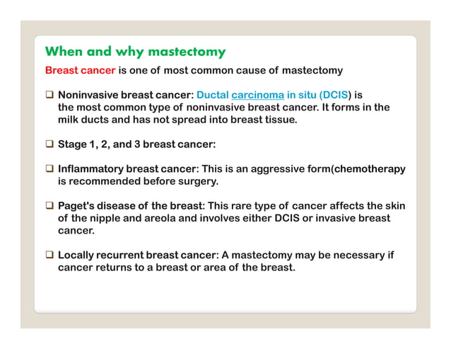 Mastectomy and its physiotherapy managment | PDF | Menopause ...