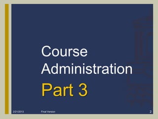 03 Blackboard Course Administration | PPTX