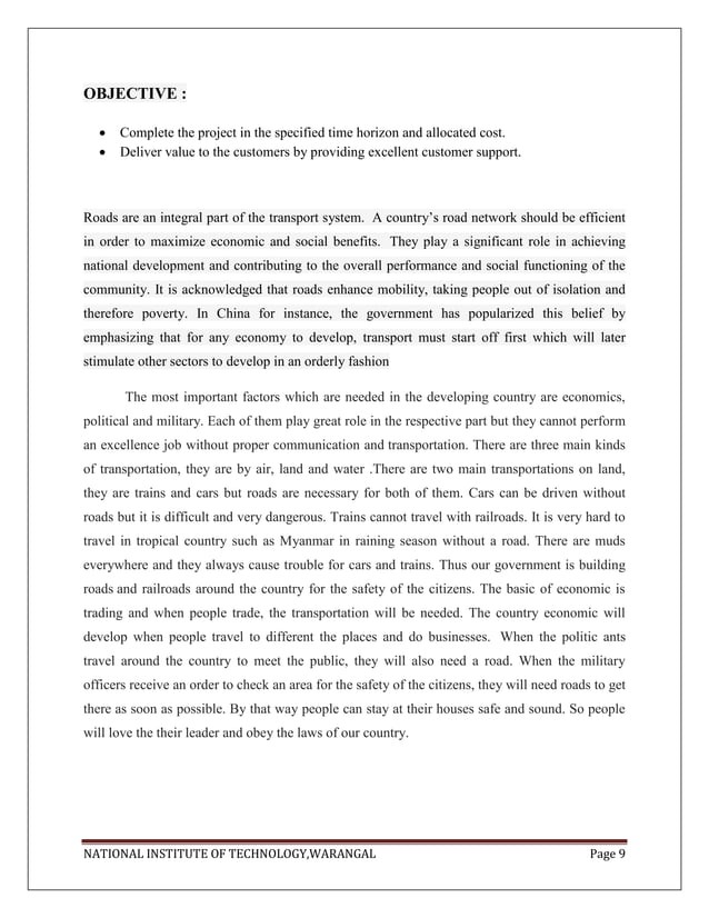 road construction project | PDF | Civil Engineering Industry | Industries