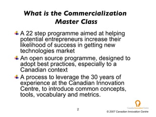 Master class in technology entrepreneurship | PPT