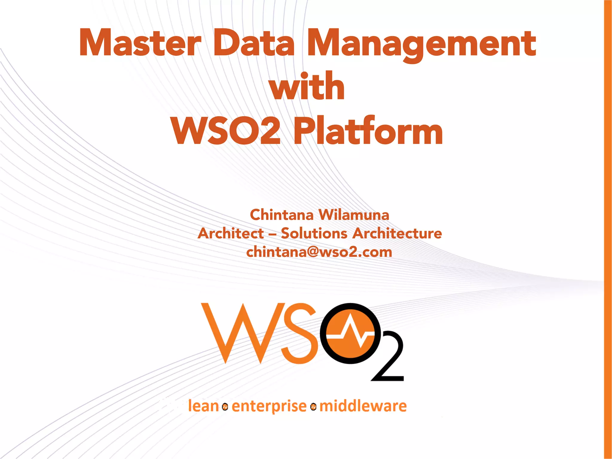 Master Data Management using WSO2 Platform | PDF | Databases | Computer Software and Applications