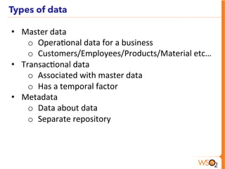 Master Data Management using WSO2 Platform | PDF | Databases | Computer ...